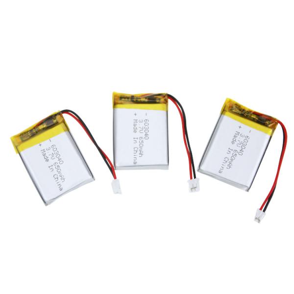 Quality RoHS 603040 3.7 Volt 650mah Battery Medical Lithium Battery for sale