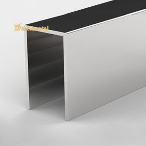 Quality 304 Stainless Steel U Channel Tile Trim with 0.65mm Thickness and Mirror Surface for Decorative Corner Protection for sale