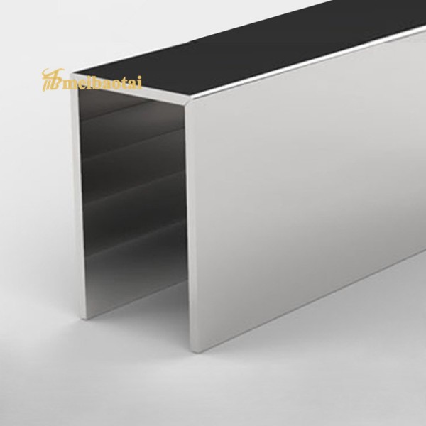 Quality 304 Stainless Steel U Channel Tile Trim with 0.65mm Thickness and Mirror Surface for Decorative Corner Protection for sale