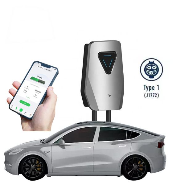 Quality 11KW 48A Output Power Electric Car Level2 EV Charging Station with APP Function and 240V Waterproof Energy Charging Pile for sale