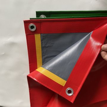 Quality 100 % Polyester Mildew Resistant Vinyl Tarp Sheet With Flame Retardant And Tear for sale