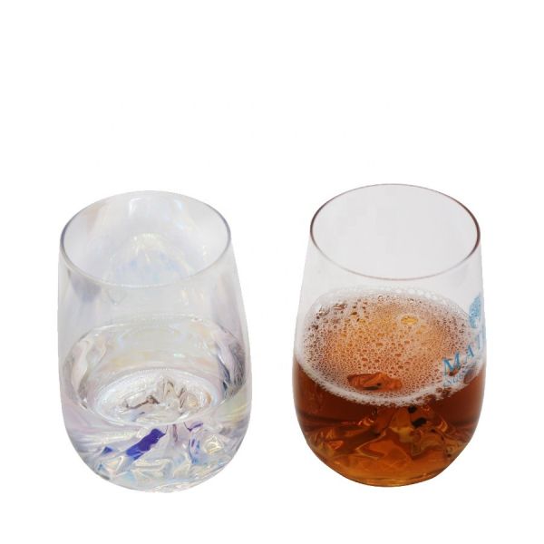 Quality 14 Oz Whiskey Glasses With Creative Ice Montain Bottom for sale