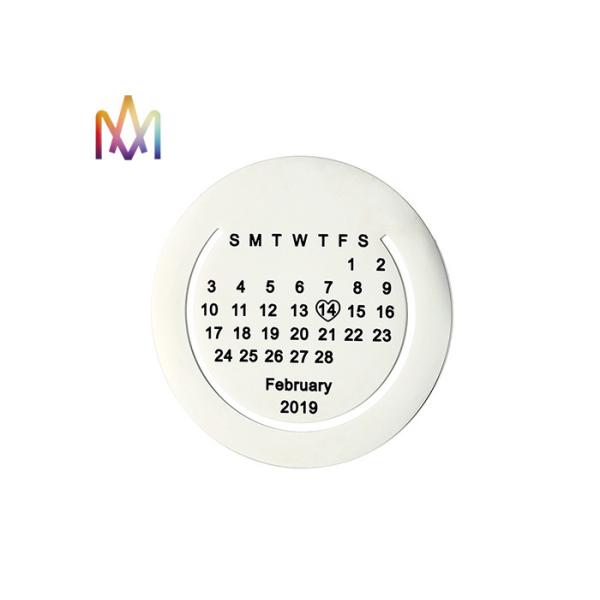Quality 45mm Calendar Name Bookmarks Engraved Charm Tags for sale