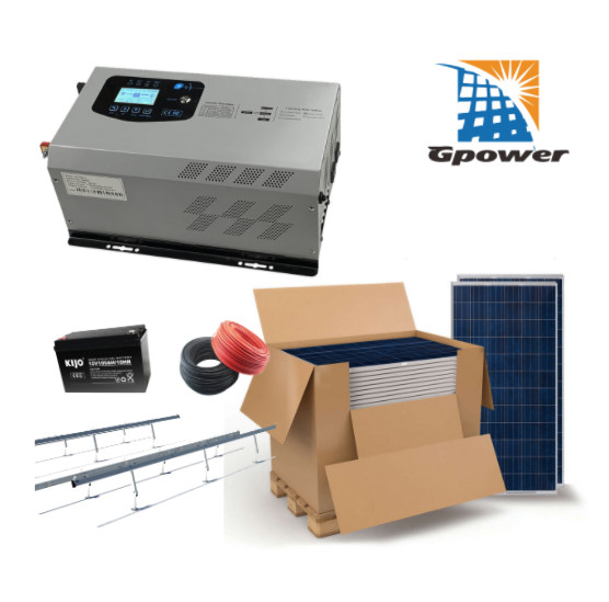 Quality Crystalline Panel 1000W Off Grid Solar System with 250Ah battery for sale