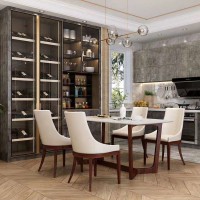 Quality Particle Board Kitchenette Table And Chairs Dining Room Storage Cabinet Custom for sale