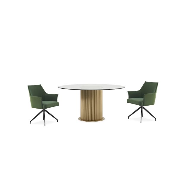 Quality Dining Room Furniture Stainless Steel Tables French Style Tempered Glass Dinning Table Set for sale