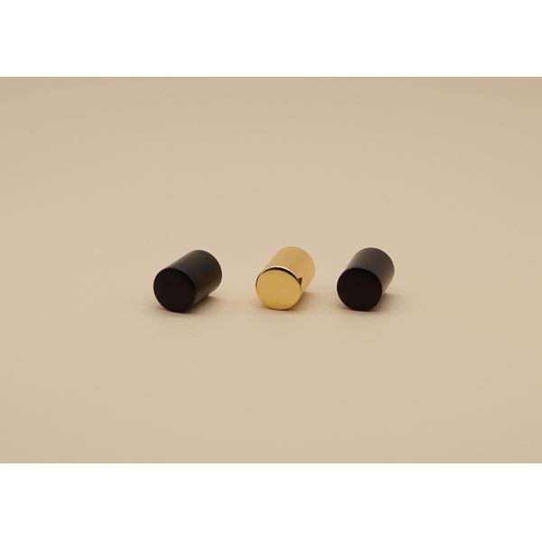 Quality 16.3mm Round Perfume Cap Gold / Black Color Leak Proof Stable Performance for sale