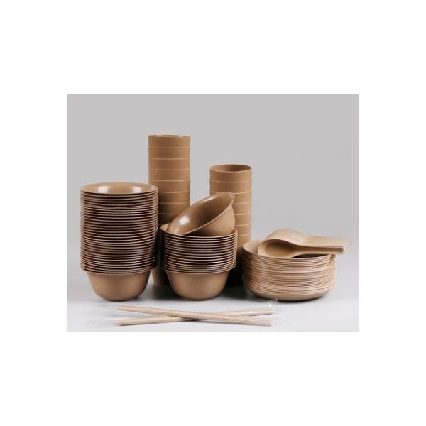 Quality Sustainable Catering Supplies with Biodegradable Rice Husk Tableware and for sale