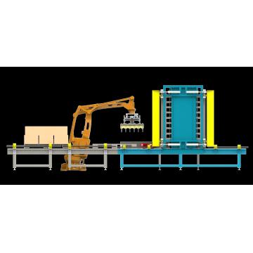 PLC Controlled Fully Automated Robotic Palletizing System With Single Gripper /
