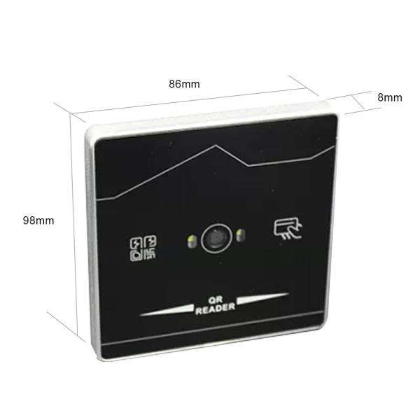 Quality Tempered glass QR Code Reader Access Control Wiegand Proximity Card Reader for sale