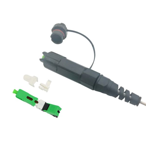 Quality Outdoor Mini-SC/APC Water-poof Reinforced 01-type Field Installable Fast Connectors for Harsh Environment Interconnect for sale