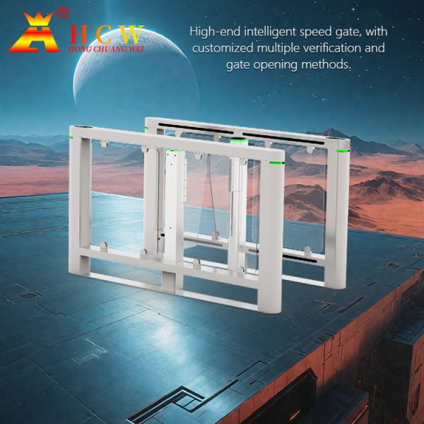 Quality 600-900mm Channel Width QR Code Face Recognition Turnstile 30W Swing Barriers for sale