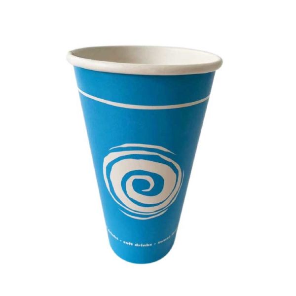 Quality Water Based Aqueous Coating 16 Oz Paper Cup Cold Beverage Recyclable for sale