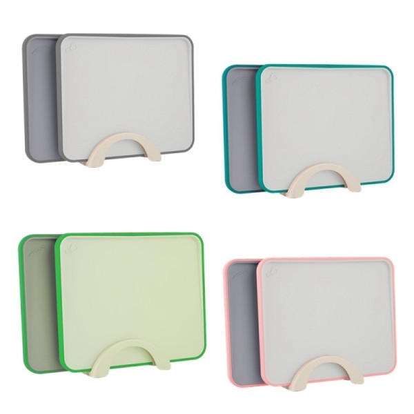 Quality Custom Colored PP Chopping Blocks With Tray Index Plastic Cutting Board Set for sale