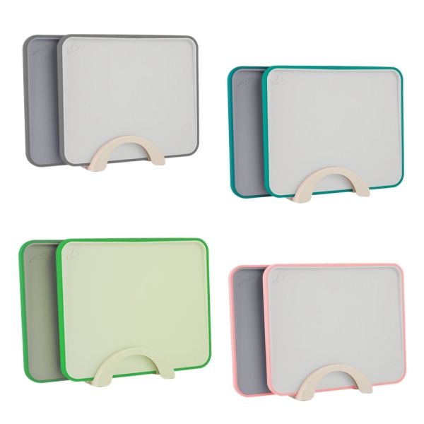 Quality Custom Colored PP Chopping Blocks With Tray Index Plastic Cutting Board Set Large Size for sale