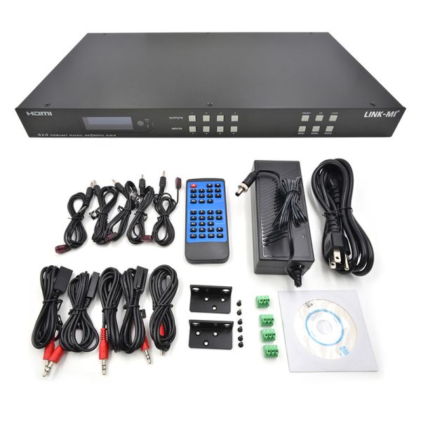 Quality 70m 4x4 HDMI Audio Matrix Switch With 4 HDMI Loop Out For 4 Port Video Switch for sale