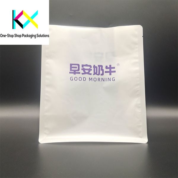 Quality Custom Printed White Paper Bread Packaging Pouch With Window Flexio Printing for sale