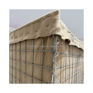 Quality Square Hole High Tensile Strength Beige Geotextile Zinc-Coated Defensive Sand for sale