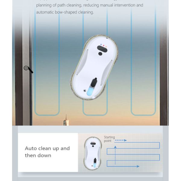 Quality 80W Powerful Automatic Smart Vacuum Cleaner Window Cleaning Robot for Household for sale