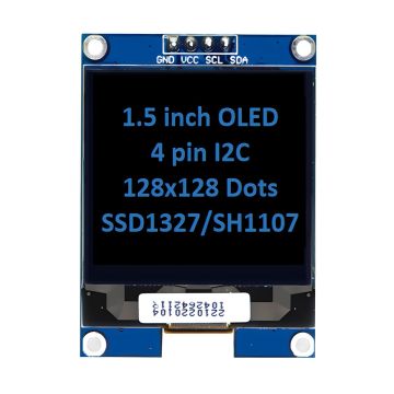 Quality 1.5 Inch OLED Display Panel Module Unit 128x128 Pixels 4 Pins I2C Interface With for sale