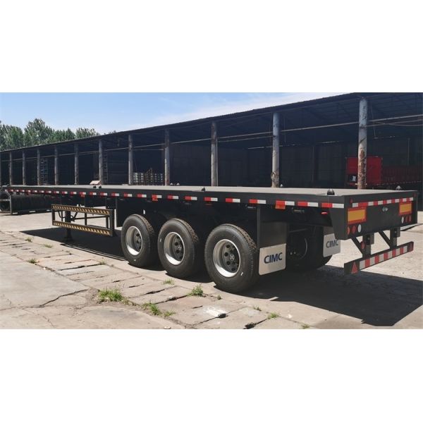 Quality CIMC Latest Design Flatbed Trailer for Efficiently Transporting for sale