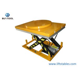 Powered Motorized Rotating Pallet Lift Table 100kg Rotary Round Stage ...