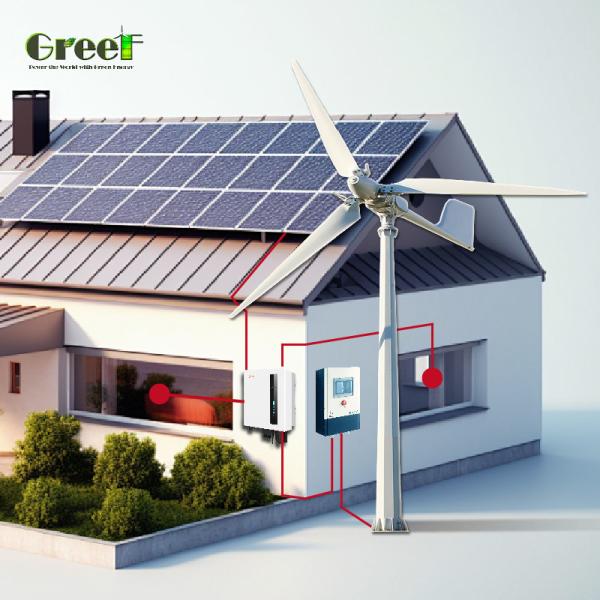 Quality 5kw 10kw Wind Solar Hybrid System With PV Solar Panel for sale