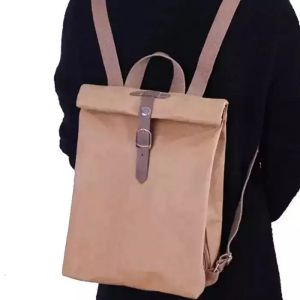 Quality Custom Anti Theft Washable Paper Backpack With Side Zipper for sale