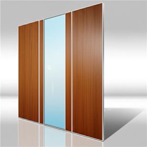 Quality Surface melamine Folding Partition Walls 25-40kg/m2 Glass Single Or Double for sale