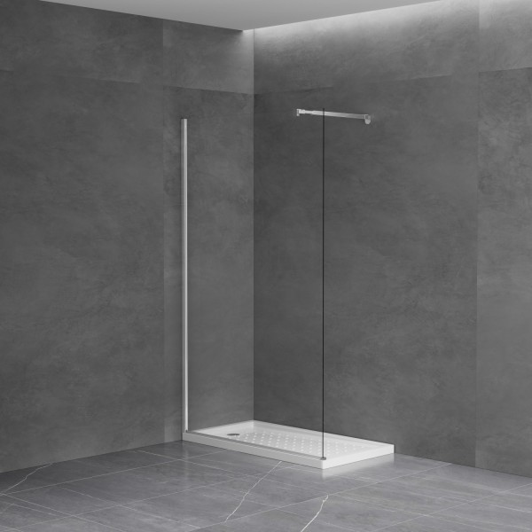 Quality 6mm 8mm Tempered Glass Nano Coated Walk in Shower Wall Screen for sale