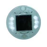 Quality White Round PC IP68 120mm Solar Powered Road Studs , Solar Pavement Marker for sale