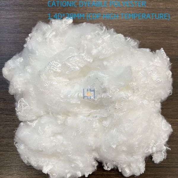 Quality Dyeable Cationic Polyester Fiber For Spinning 1.4D X 38mm CDP High Temperature for sale