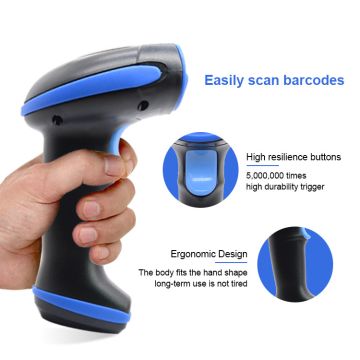 Quality Wired Handheld Bar Code Scanner Adjustable Stand Automatic 1D Support Windows for sale