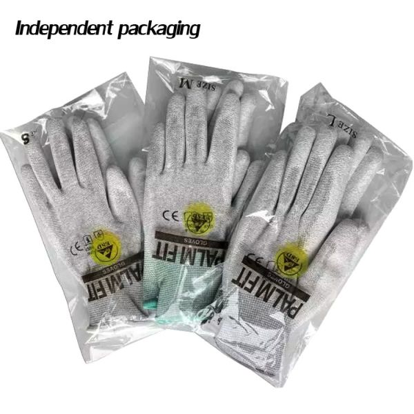 Quality Dust Free PU Coated ESD Palm Fit Anti Static Gloves for sale