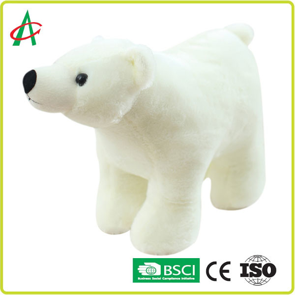 Quality 12 inches Cuddle Stuffed Toys , SNAS Polar Bear Stuffed Animal for sale