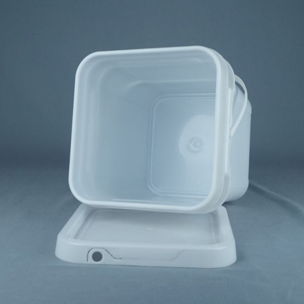 Quality 10L Square Plastic Bucket with Handle and Custom Colors for sale