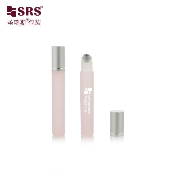 Quality 8ml Translucent Pink Semi-Transparent PP Plastic Eye Gel Roller Bottle Roll On for sale