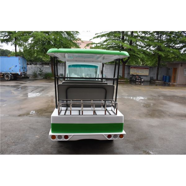 Quality 8 Passengers Mini Electric Sightseeing Car With Rear Small Package Box for sale