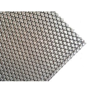 Quality Antique Brass Plated Metal Mesh Cladding , Brass Color Elevator Cab Wire Mesh for sale
