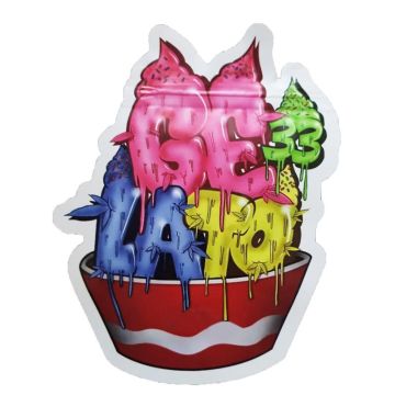 Quality Ice Cream Shape Custom Die Cut Bags All Colors Support Printing With Zipper Top for sale