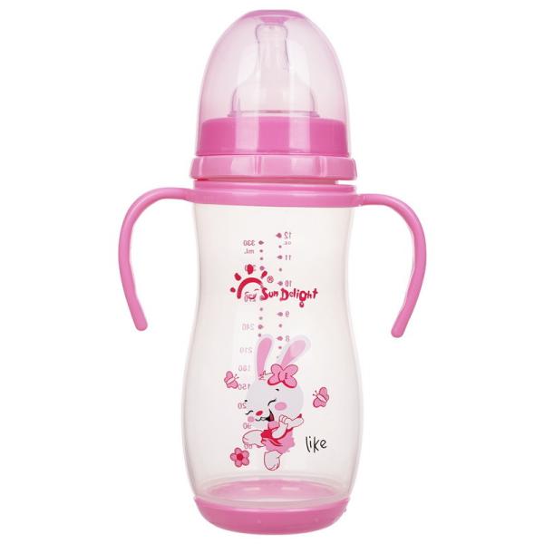 Quality PP 12oz 330ml Wide Neck Arc Polypropylene Baby Bottles for sale
