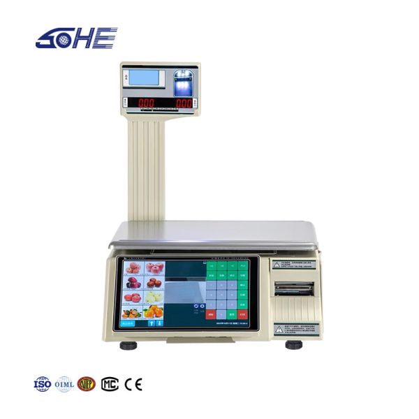 Quality Maximum Range 30kg Intelligent Bar Code Table Scale SHW-TMF6 with 10/7 Inch for sale