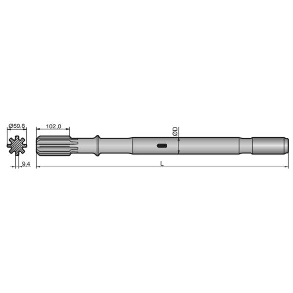 Quality Montabert HC120RP Threaded Shank Drill Bit Adapter for sale