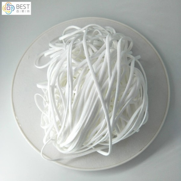 Quality Flat Round Earloop Webbing Band Face Mask Support 2.8mm 6.0MM for sale