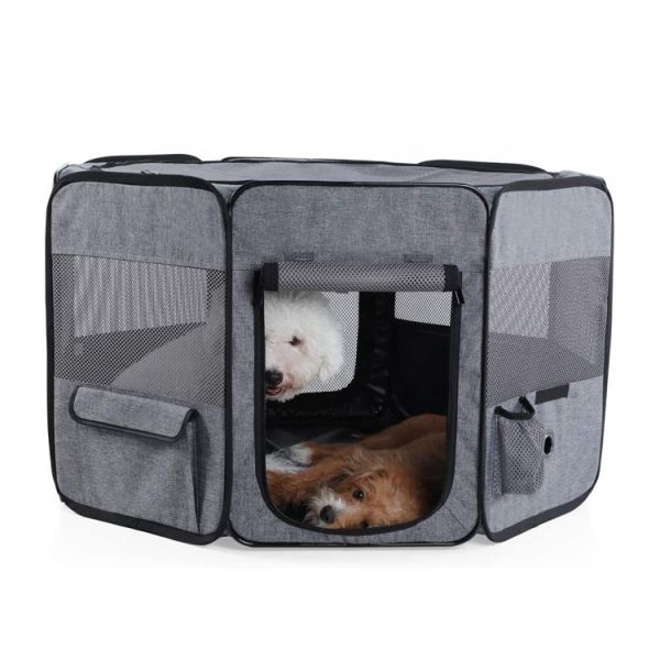 Quality 600D PVC Waterproof Dog Playpen Fence 1.2kg Fold Up Puppy Pen for sale