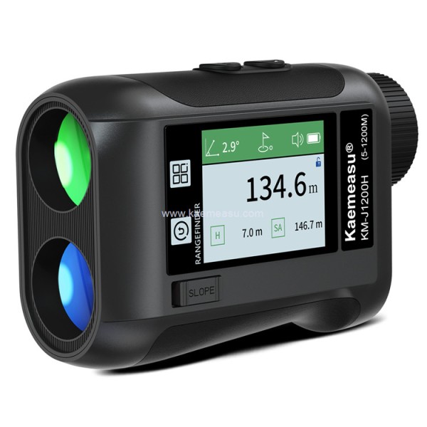 Quality kaemeasu Rechargeable Laser Rangefinder Voice Golf Range Finder LCD Display Telescope With Side Screen J1200 for sale