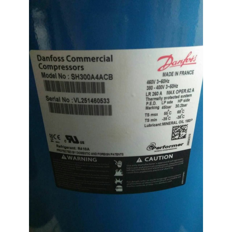 SM084-4VI Scroll Compressor connection details