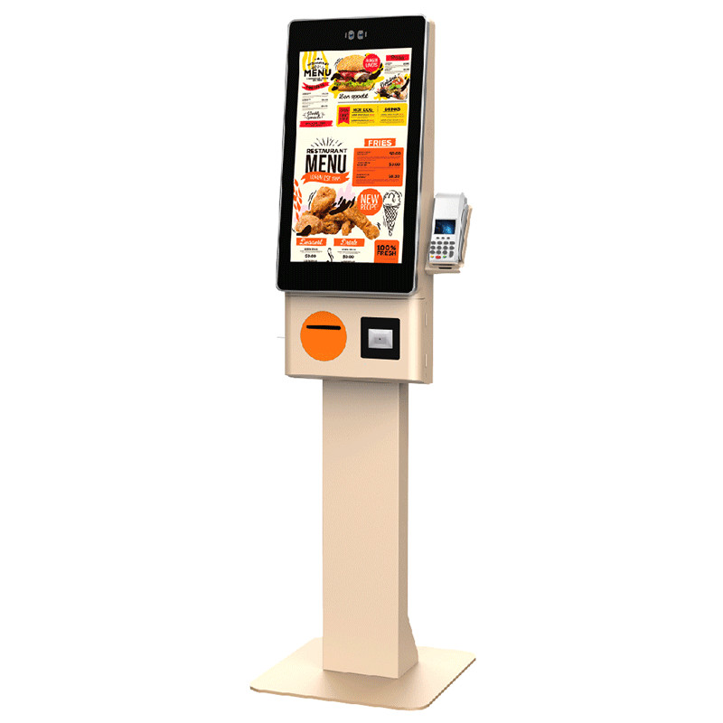 Quality Self Ordering Kiosk with 23.8 Inch Touch Display and Card Payment for Fast-Food Restaurants - Floor Standing Design for sale