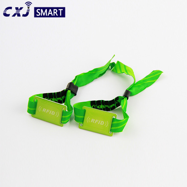 Quality Festival Fabric Woven RFID NFC Bracelet for sale