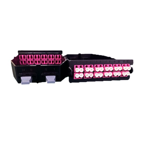 Quality Fiber 12 24 Core Single Mode MPO MTP Cassettes Magenta MPO Patch Panel Cassette for sale